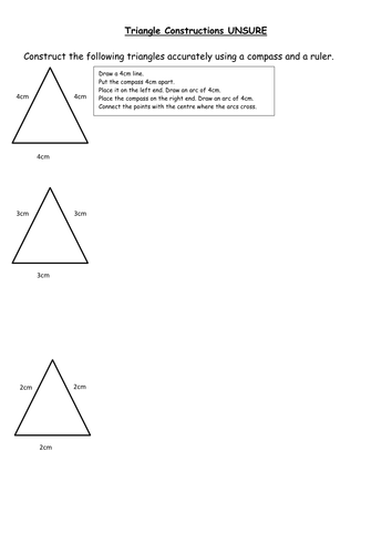 Constructions - Triangles and Bisecting | Teaching Resources