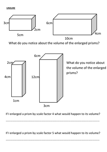 Similar Shapes Area and Volume | Teaching Resources