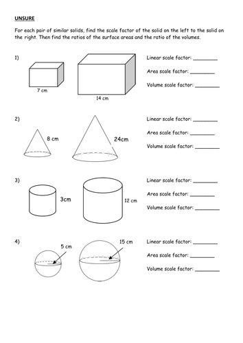 Similar Shapes Area and Volume | Teaching Resources