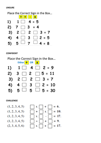 Problem Solving BIDMAS | Teaching Resources