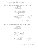 Quadratic Formula by LawrenceHouldsworth | Teaching Resources