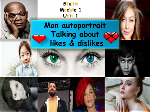 Mon autoportrait/ studio 1 unit 1/Saying opinions in French | Teaching ...