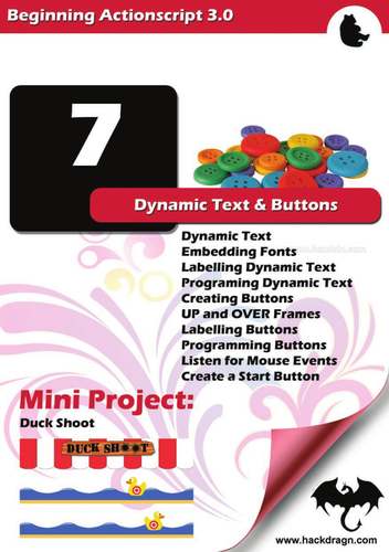 Beginning Flash Actionscript Dynamic Text And Buttons Teaching Resources