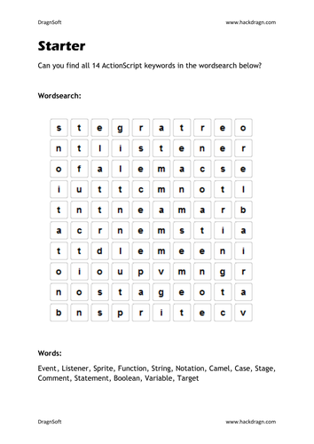 Beginning Flash / Actionscript - Starting and Stopping | Teaching Resources