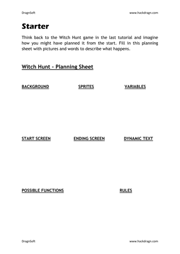 Beginning Flash / Actionscript - Planning, Hints and Errors | Teaching Resources