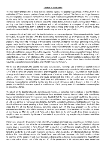 The Storming of the Bastille | Teaching Resources