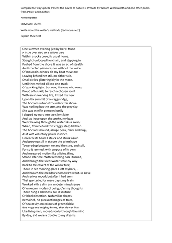 AQA Power and Conflict Poetry | Teaching Resources