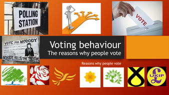 WJEC AS Government and Politics 2017 Specification Unit 2 topic Voting Behaviour | Teaching ...
