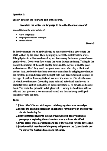 AQA Lang Paper 1 Opening of The Road by Cormac McCarthy Q 2, 3 and 4 ...