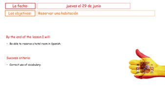 GCSE Spanish: Making a hotel reservation | Teaching Resources