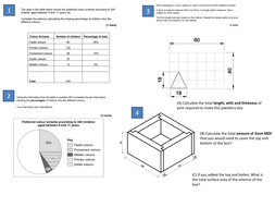 4 Maths questions for New GCSE D&T | Teaching Resources