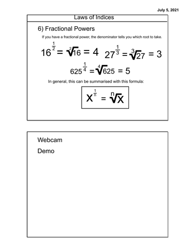 GCSE Maths - Indices - Law 6 - 30 Questions and Answers | Teaching ...