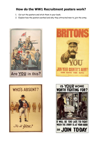 WW1 - Recruitment and Conscription | Teaching Resources