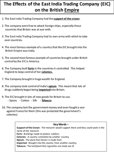 Case Study - The British Raj - East India Trading company - colonialism ...