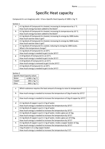 Specific heat capacity - complete lesson (GCSE 1-9) | Teaching Resources