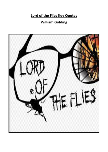 Lord of the Flies Key Quotes Booklet | Teaching Resources