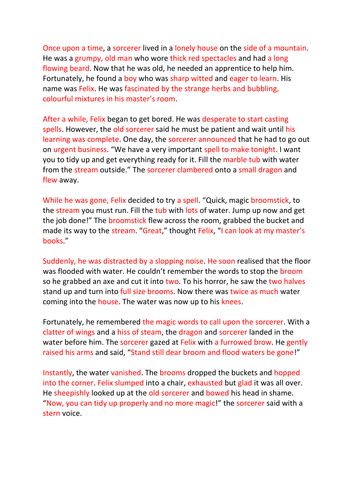 Talk For Writing - Fairy Story - The Sorcerers Apprentice | Teaching ...