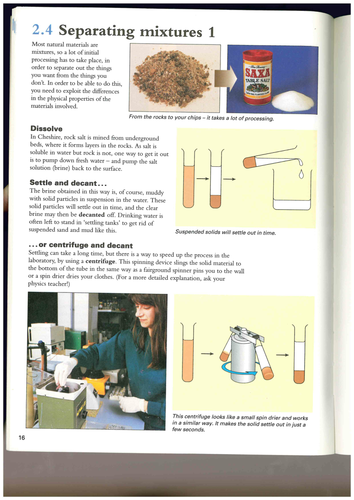 C1.3 separating mixtures new AQA | Teaching Resources