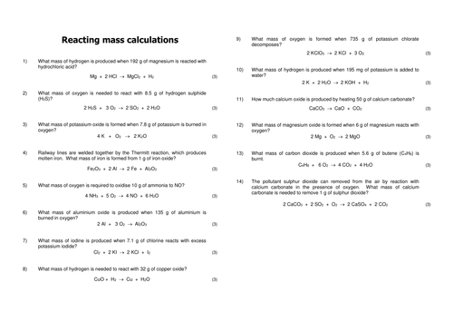 calculations for GCSE | Teaching Resources