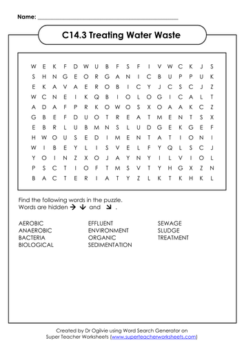 Treating water waste | Teaching Resources