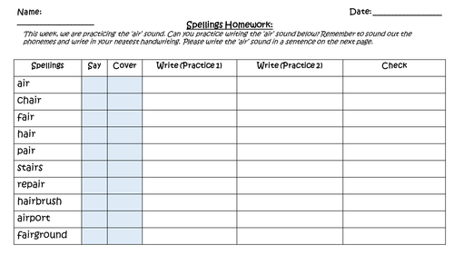Spellings Pack - Phase 3 Sounds | Teaching Resources