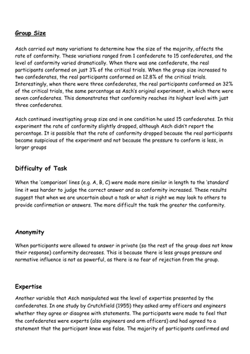 AQA GCSE New spec: Conformity | Teaching Resources AQA GCSE New spec: Conformity | Teaching Resources