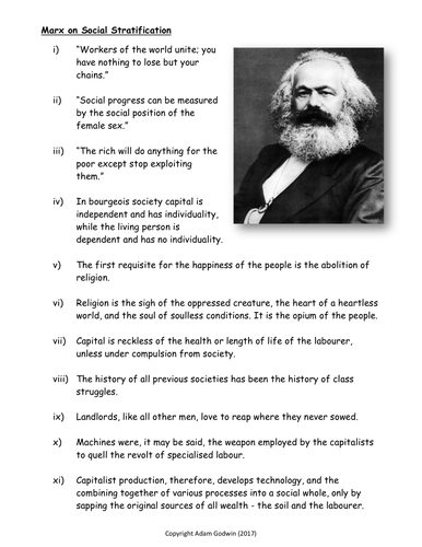 Marx, Marxism, & Marxist Sociology- Social Stratification -L4/20 [ AQA ...