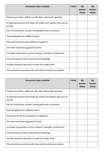 Resources (Writing Checklists for diary entry and persuasive writing ...