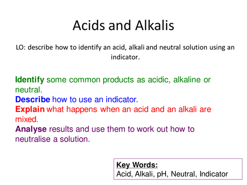 Acids and Alkalis | Teaching Resources
