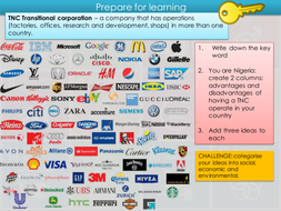 LIC / NEE Case Study: Nigeria TNCs vs Aid - AQA GCSE Geography ...