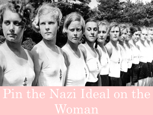 Pin the Nazi Ideal on the Woman - Nazi Women game | Teaching Resources