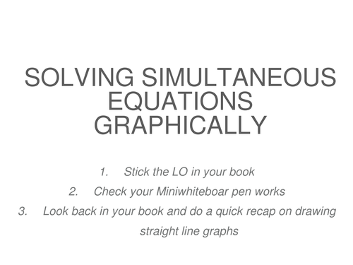 Simultaneous equations graphically | Teaching Resources Simultaneous equations graphically | Teaching Resources