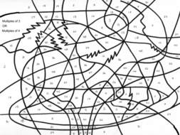 Factors and multiples (colour in) | Teaching Resources