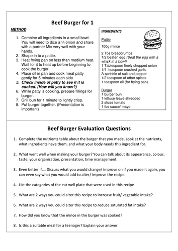 Year 9 Nutrition and Teenagers Unit Full Resource Pack | Teaching Resources