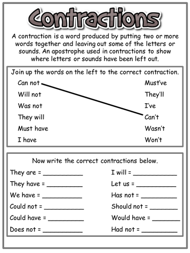 Adjectives, Contractions and Homophones | Teaching Resources