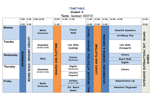 Classroom, Individual Timetable and Classroom Rotas Templates ...