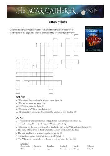 Viking Britain crossword and word search | Teaching Resources
