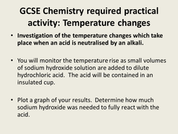 GCSE required practical changing temperatures | Teaching Resources