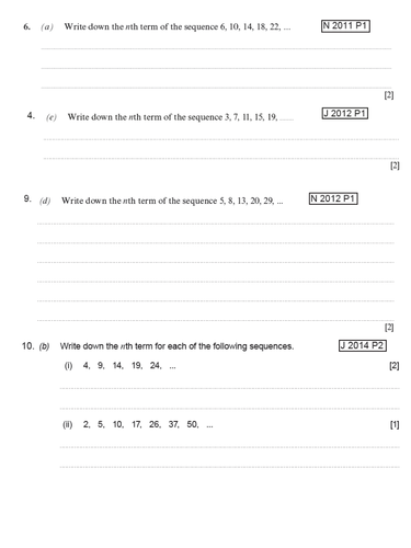 Huge Bank of Past Paper Questions for Higher Tier and Intermediate Tier ...