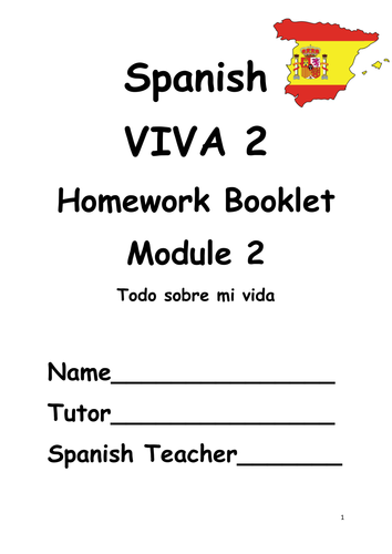 Spanish Y8 Revision booklets | Teaching Resources
