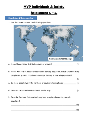 FULL UNIT; Population and Migration - 6-7 lessons (inc. assessment ...