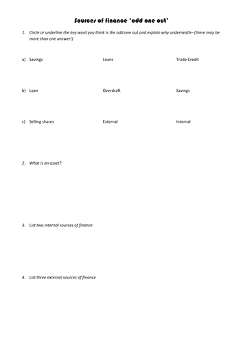 Odd one out starter activity | Teaching Resources