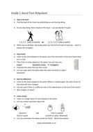 ABRSM Grade 1 Aural test help sheet | Teaching Resources