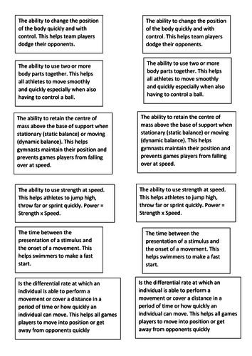 components of fitness | Teaching Resources
