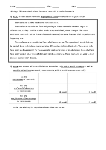6 mark writing questions | Teaching Resources 6 mark writing questions | Teaching Resources