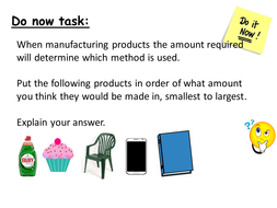 Scales of production full lesson for KS3 Engineering of Design ...