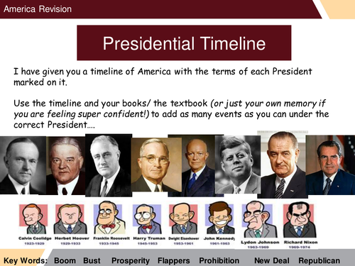 GCSE Revision America 1920s-1970s | Teaching Resources