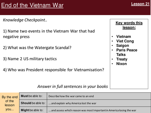 End of the Vietnam War | Teaching Resources