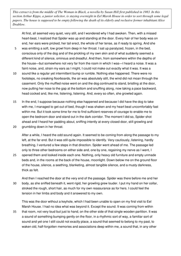 English Language AQA using The Woman in Black chapter 9 - exam ...