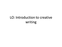 Creative writing starter lessons | Teaching Resources